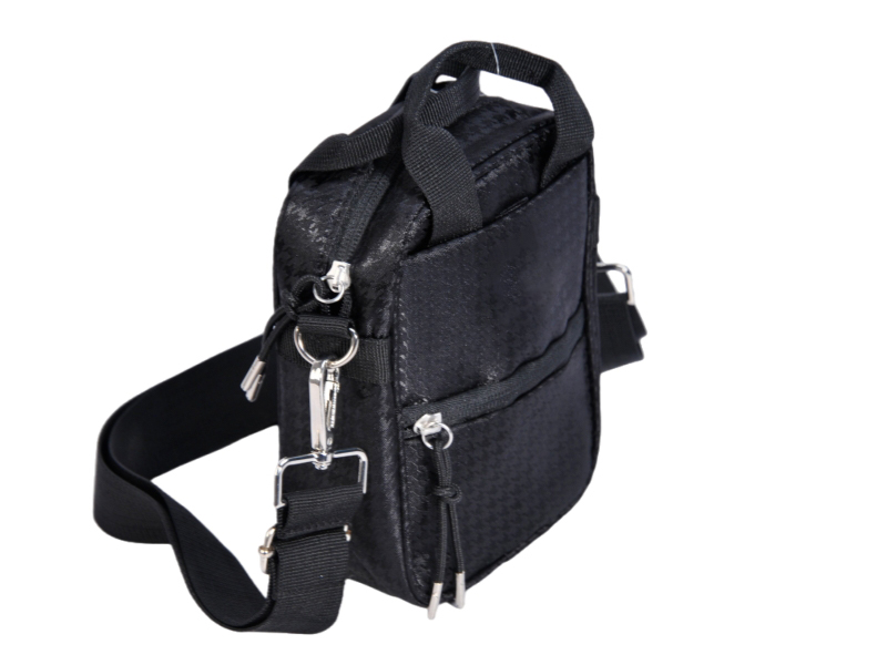 Crossbody Bag with Multiple Pockets PK-23119-9A (Black) - polyking